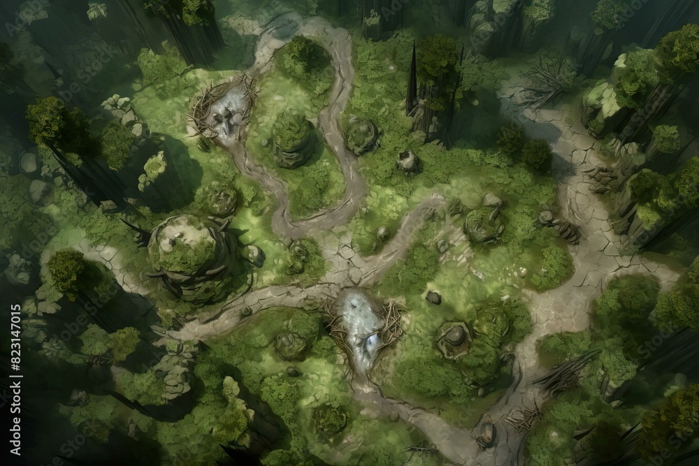 DnD Battlemap Forest battle map dense en 2593bd3b-773c-4fc4-bd96 ...
