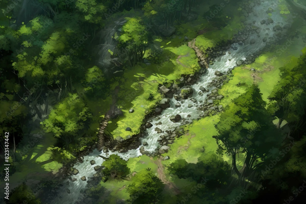 DnD Battlemap Forest Clearing: Ruthless Battle Amidst Lush Greenery ...