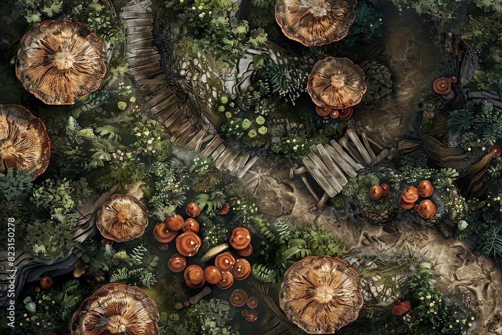 DnD Battlemap Fungal Hollow Battlemap - A mysterious and eerie fungal ...