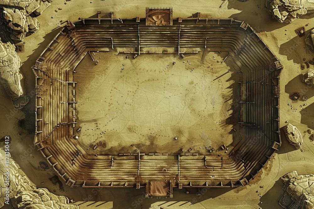 DnD Battlemap fighters, arena, sand, combat, warriors, battle Stock ...