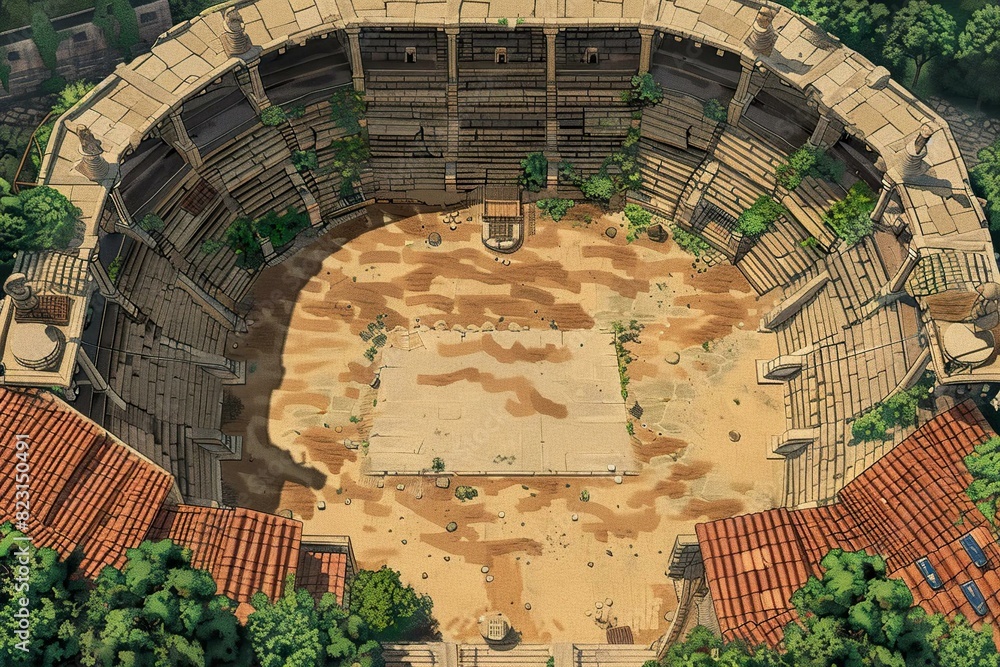 DnD Battlemap gladiator, battlemap, arena, sword, combat, medieval ...