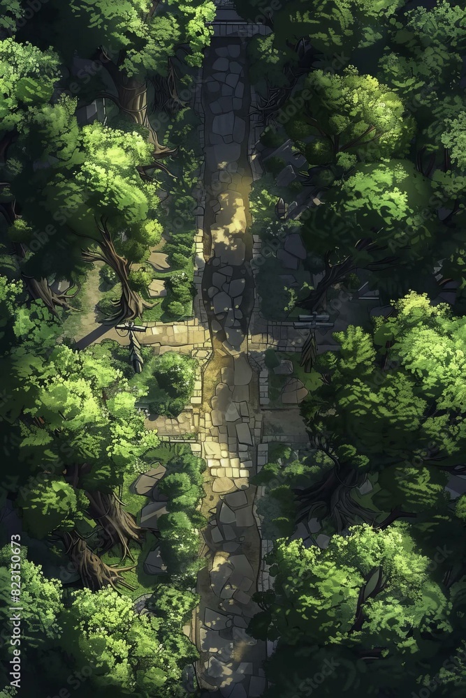 DnD Battlemap golden, gauntlet, grove, sacred, nature, fantasy Stock ...