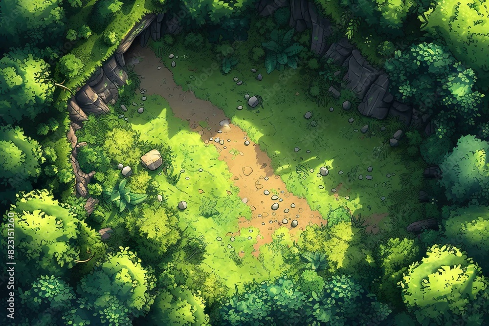 DnD Battlemap Lizardfolk Tribe Battle Map - Marsh Environment. Stock ...