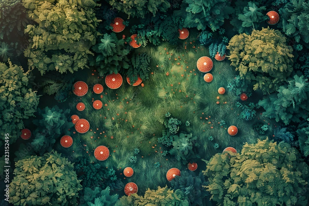 DnD Battlemap Mushroom Forest Battlemap: Adventurers navigate through ...