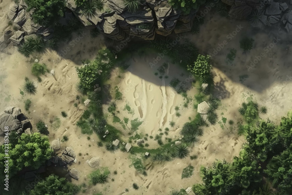 DnD Battlemap Quicksand Pit. A battle map. Stock Illustration | Adobe Stock