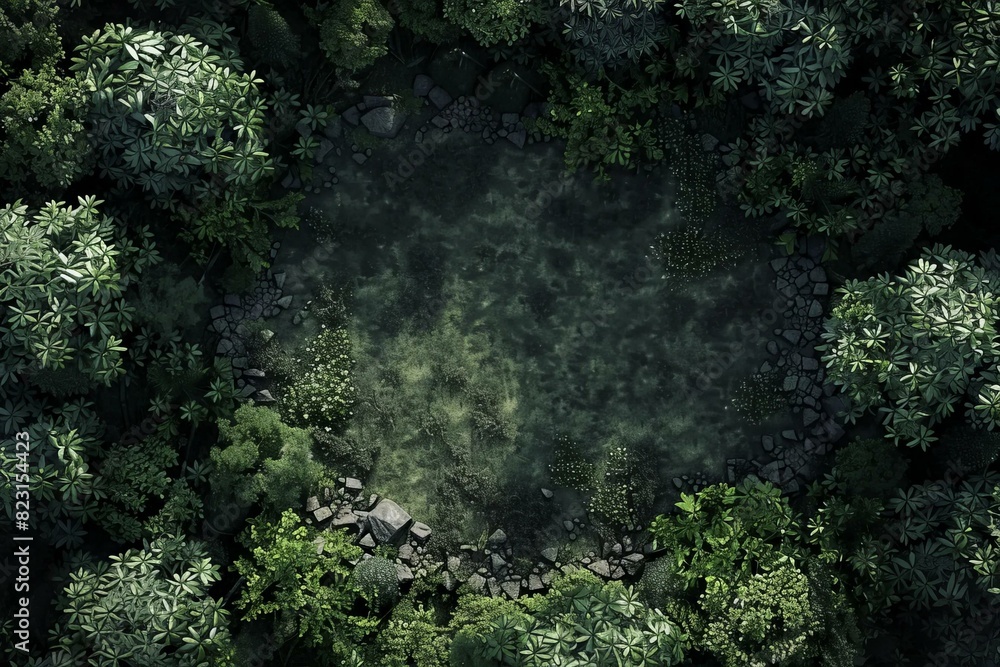 DnD Battlemap Sacred Grove Battlemap Style - Tranquil forest clearing ...