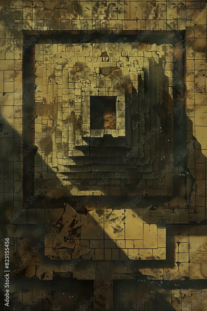 DnD Battlemap Sun-Parched Ziggurat - A Step Pyramid in the Desert ...