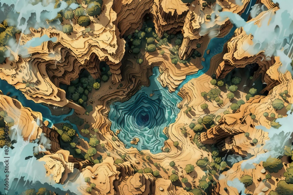 DnD Battlemap Windy Plateau Map - An expansive and detailed battlefield ...