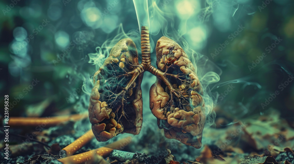 Smoking damages your lungs. Healthy lungs look different to damaged ...