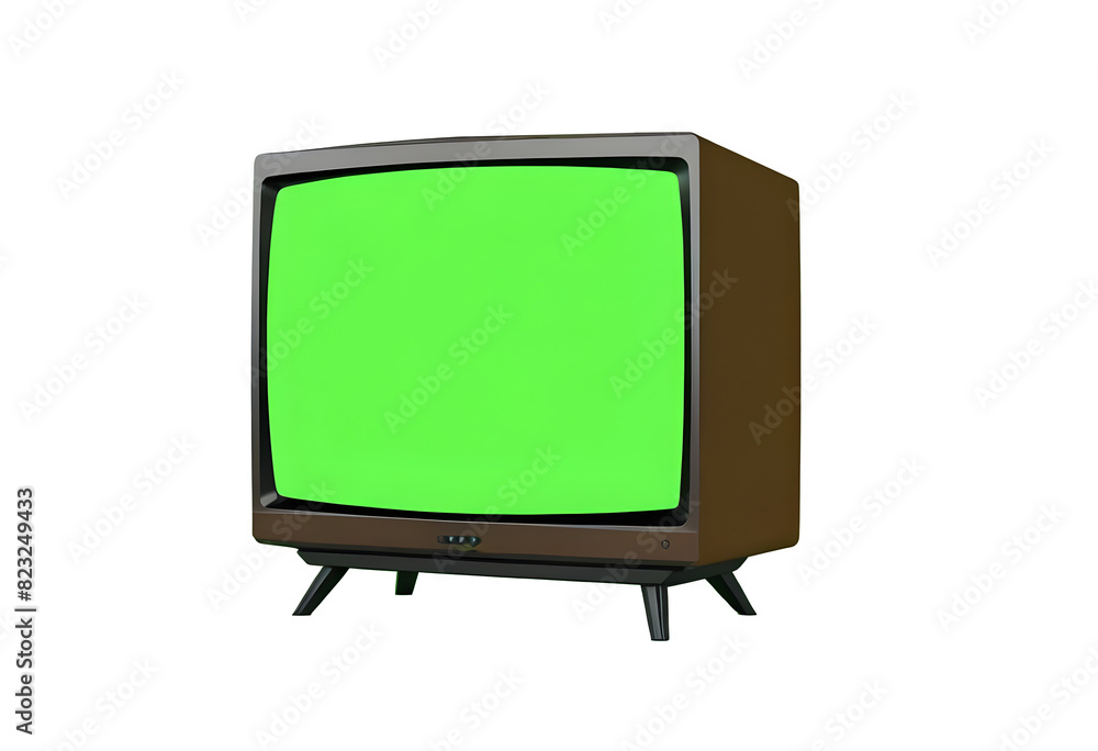Realistic modern TV screen mockup. Lcd panel with green screen Digital ...