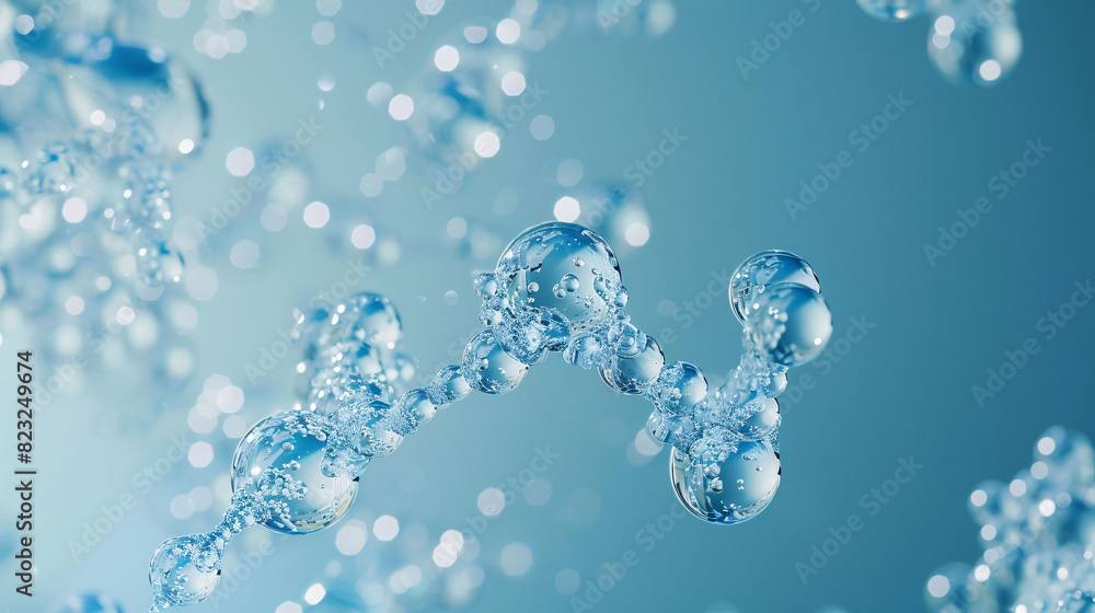 Water droplet water molecule bubble PPT abstract KV main visual ...