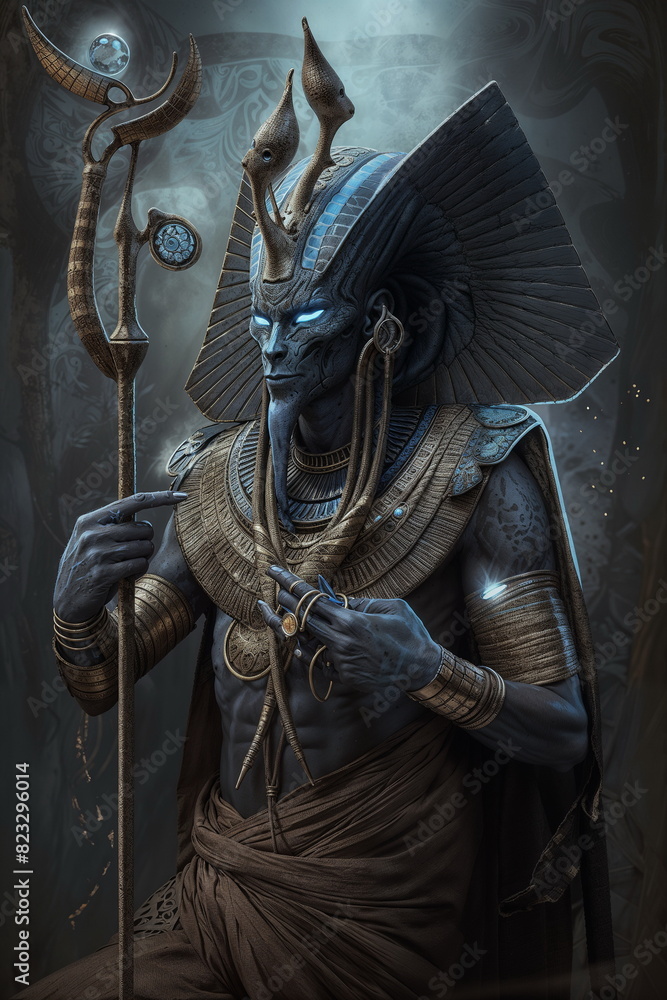 ancient egyptian undead pharaoh, alien, priest Stock Illustration ...