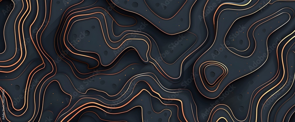 Topographic map pattern background vector illustration with ...