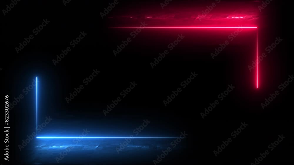 Bright, glowing, neon frame. Template for poster, photo or advertising ...