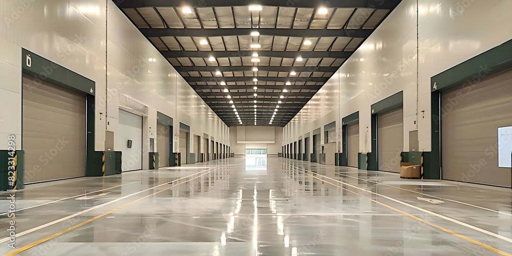 Efficient global logistics center with sleek operations managing ...