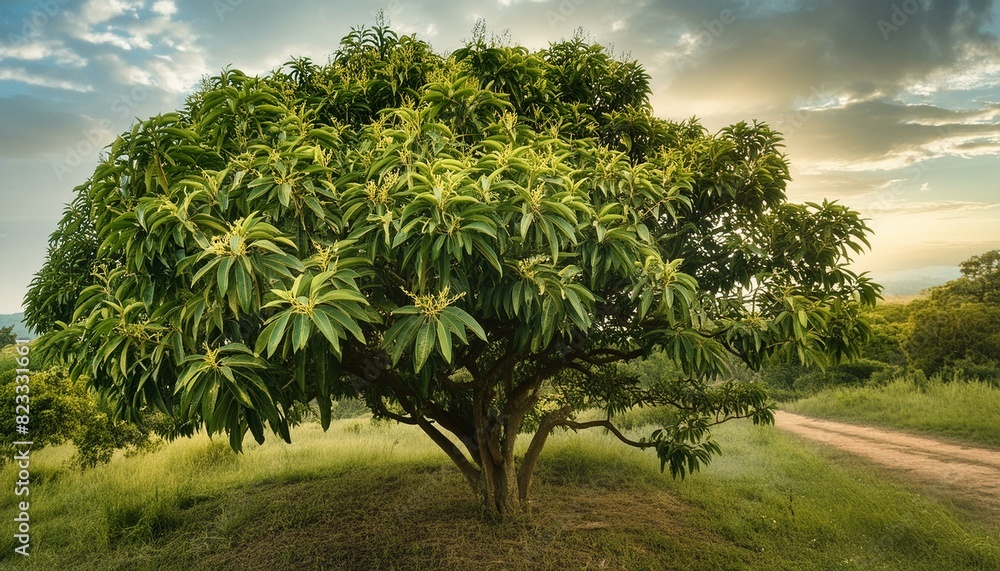 Mango tree photorealistic, detailed, colorful, high mango.arbre, fruit ...