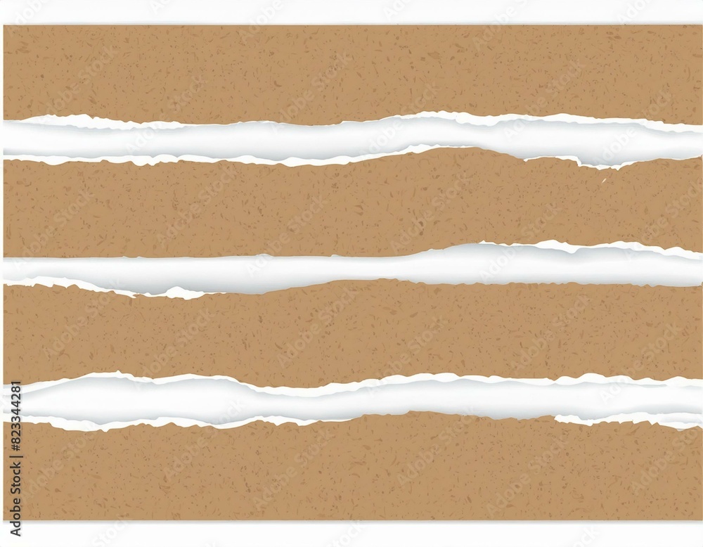 background white isolated paper pieces ripped torn Brown stick craft ...