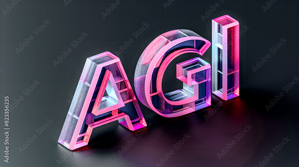 High-Tech Innovation Detailed Mechanical Design Forming the Letters AGI ...
