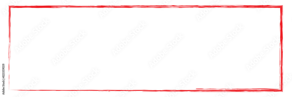 Vector Grunge Frame Set. Brush strokes frame. Red grunge square borders ...