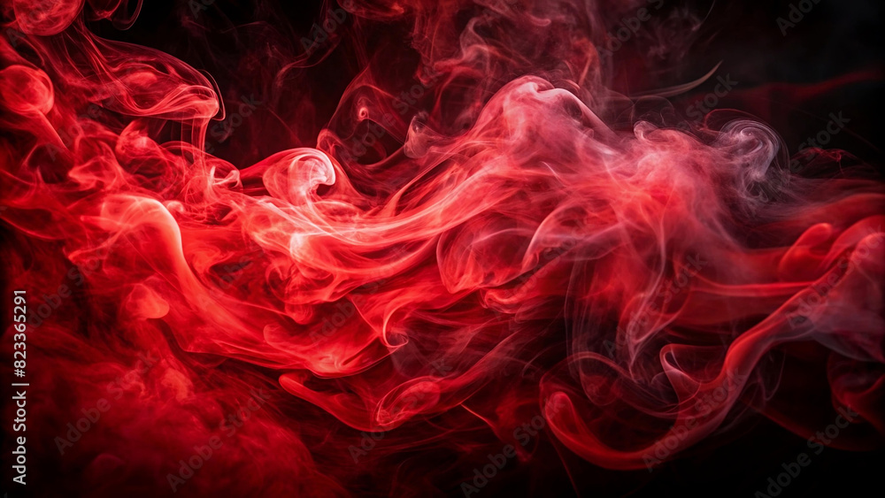 Smoke red background dark ground light smell toxic black bad fog ...