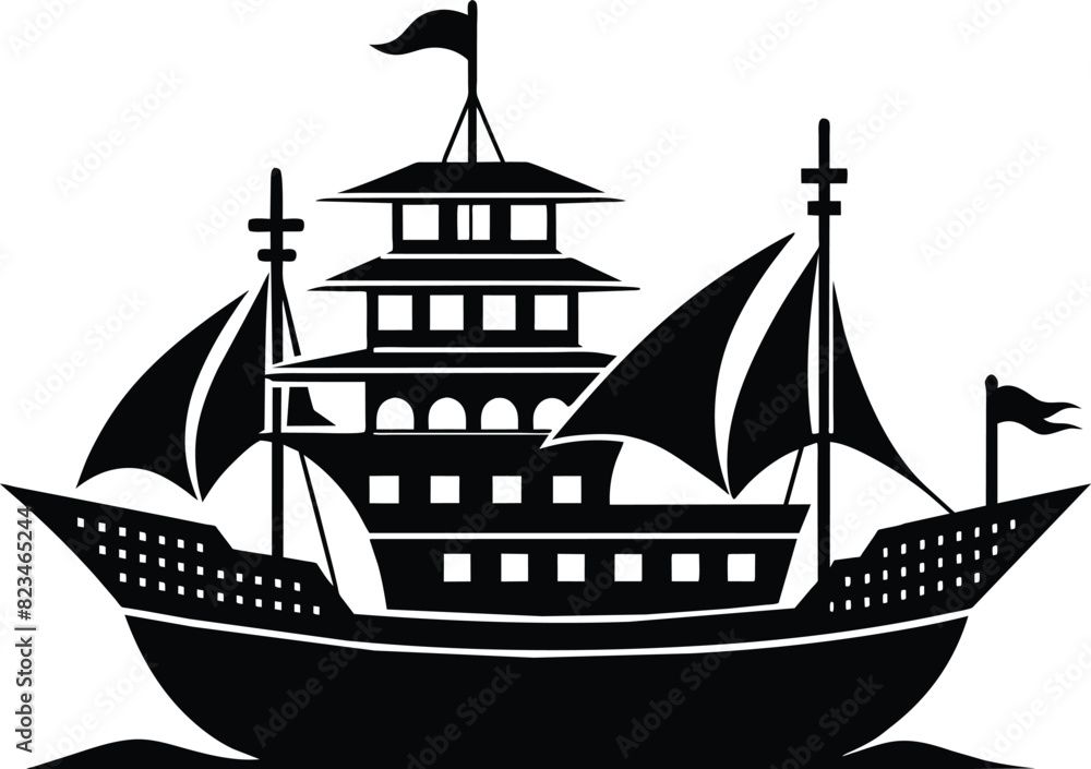 Ship Vector Design,ship vector, vector design, ship silhouette ...