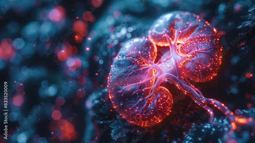 Body Organs Kidneys 3D Visualization Medical Animation Stock ...