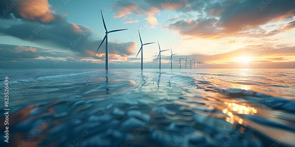 Windmill diagram illustrates how currents generate green energy future ...