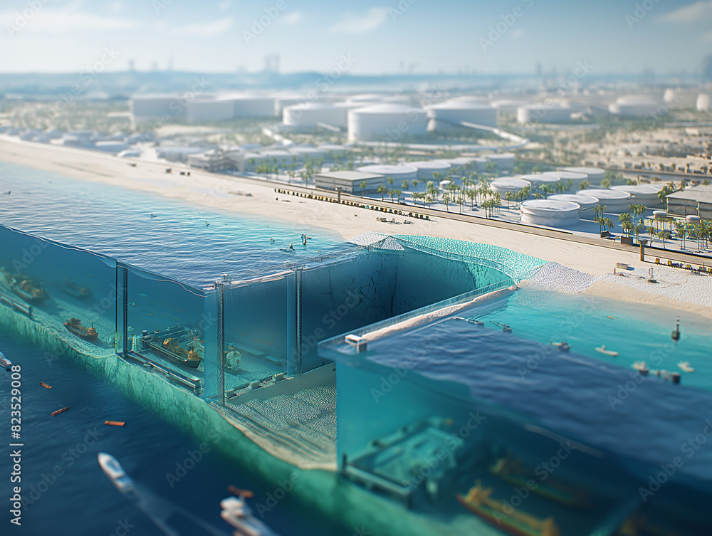 Detailed picture of the smart port system It showcases underwater ...