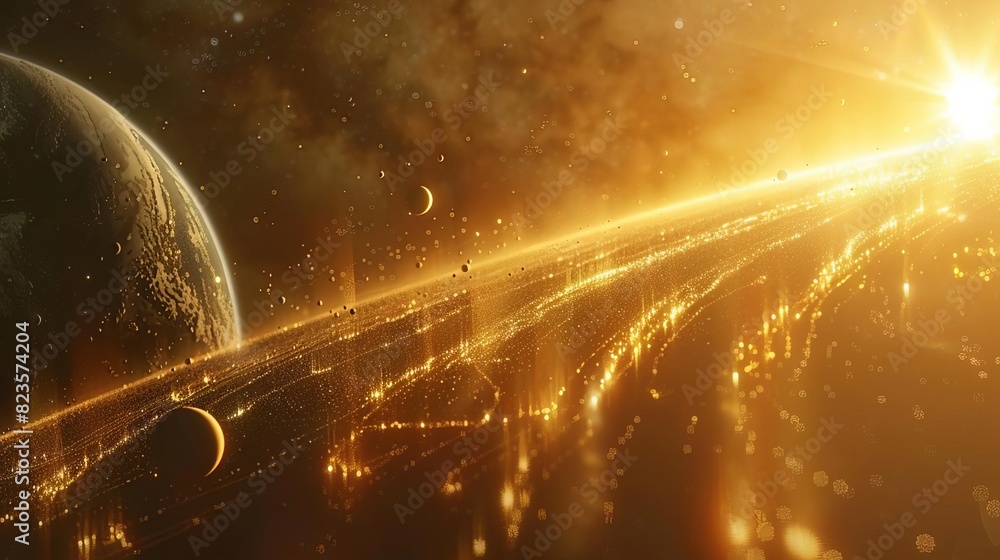 Depict the alignment of celestial bodies during the equinox, with the ...