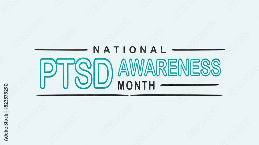 National PTSD Awareness Month Text Animation. Great for National PTSD ...