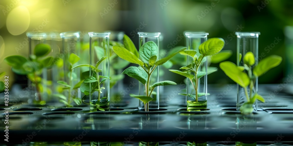 Cultivating Green Plants in Test Tubes for Tissue Culture in a ...