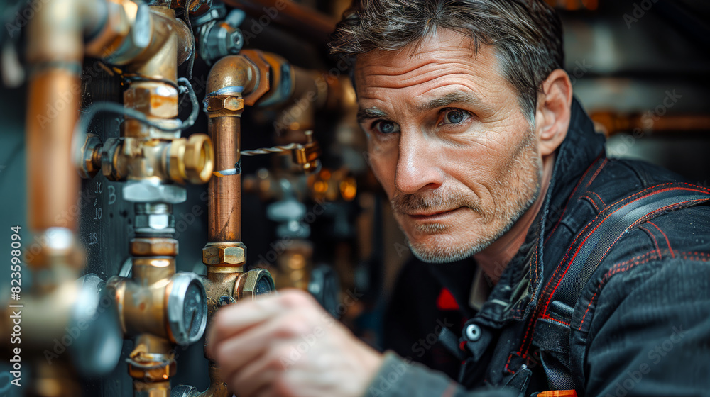 Experienced Female Plumber at Work Elderly People Demonstrates ...