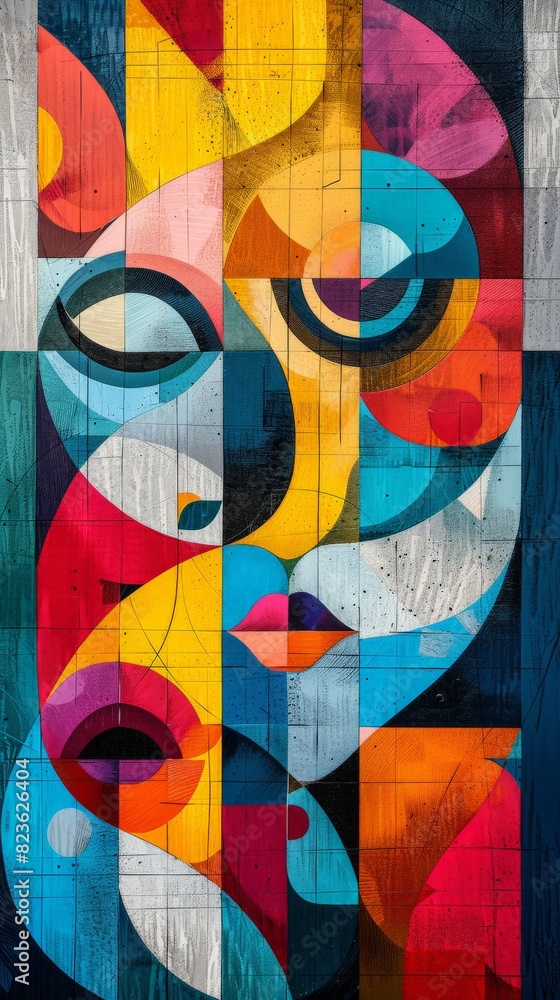 Make a bold statement with this eye-catching geometric artwork ...