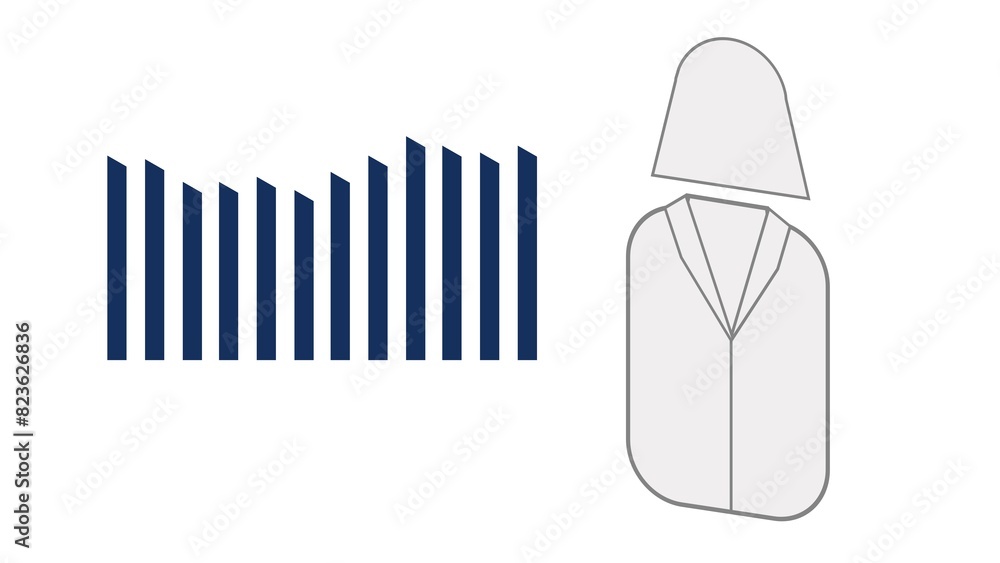 Election day illustration with a female politician or candidate and his ...