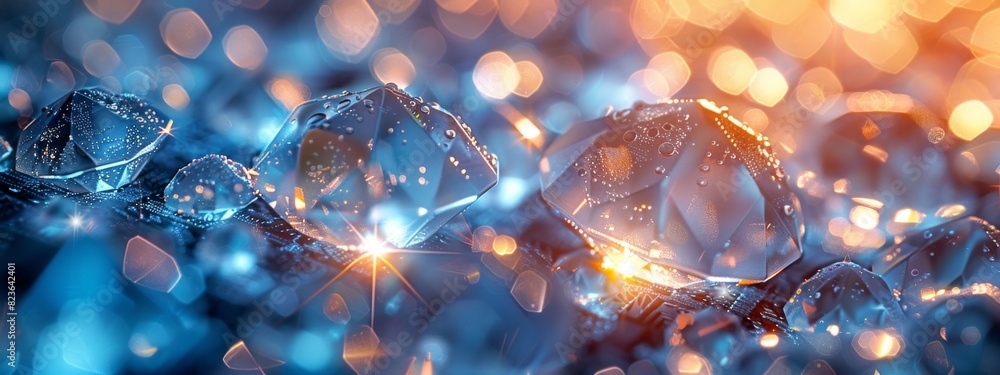 Made of clear diamonds, shiny translucent, simple bright clear ...