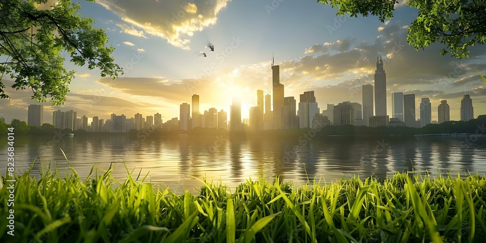 Urban sustainability program addressing climate change pollution and ...