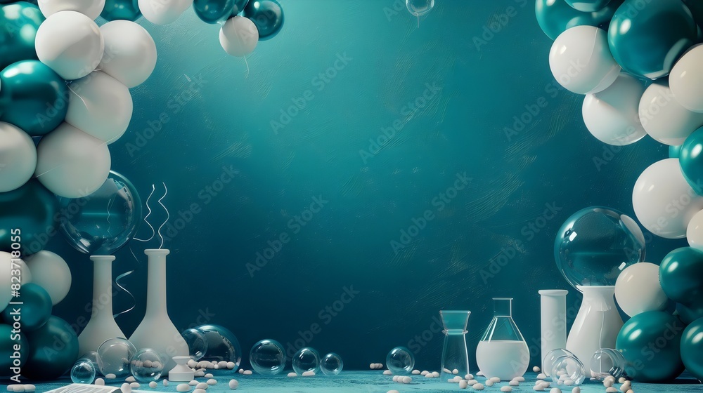 Graduation backdrop with balloons for since, gratulation background ...