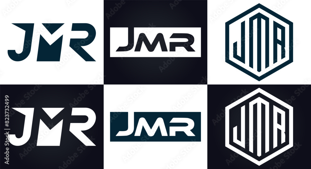 JMR logo. J M R design. White JMR letter. JMR, J M R letter logo design ...
