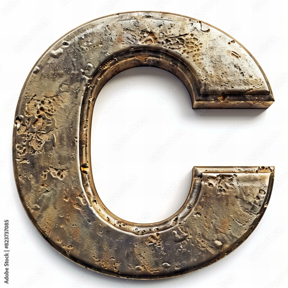 Digital artwork of c symbol , isolated on white background , high ...