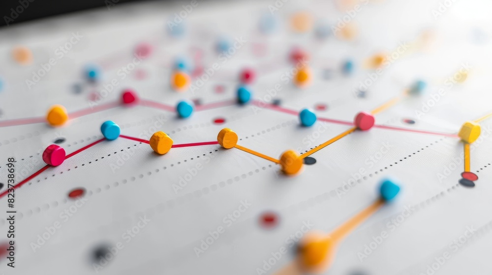 Isolated graph with rising company icons along the trend line, white ...