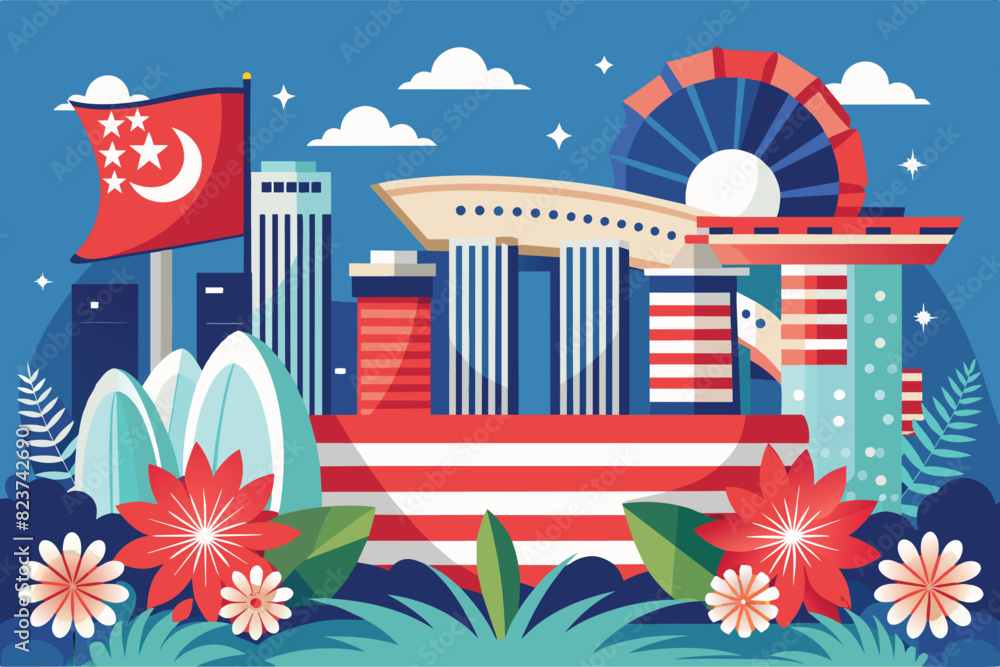Celebrate Singapore National Day with Stunning Flag Vectors: Artistic ...