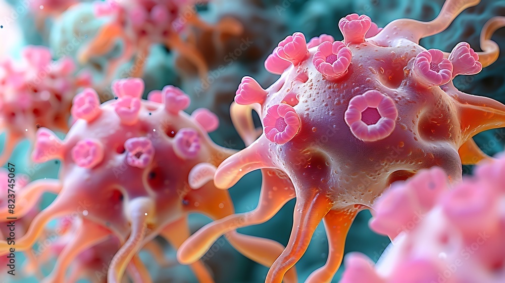 Dermatology illustration of skin cancer types including basal cell ...