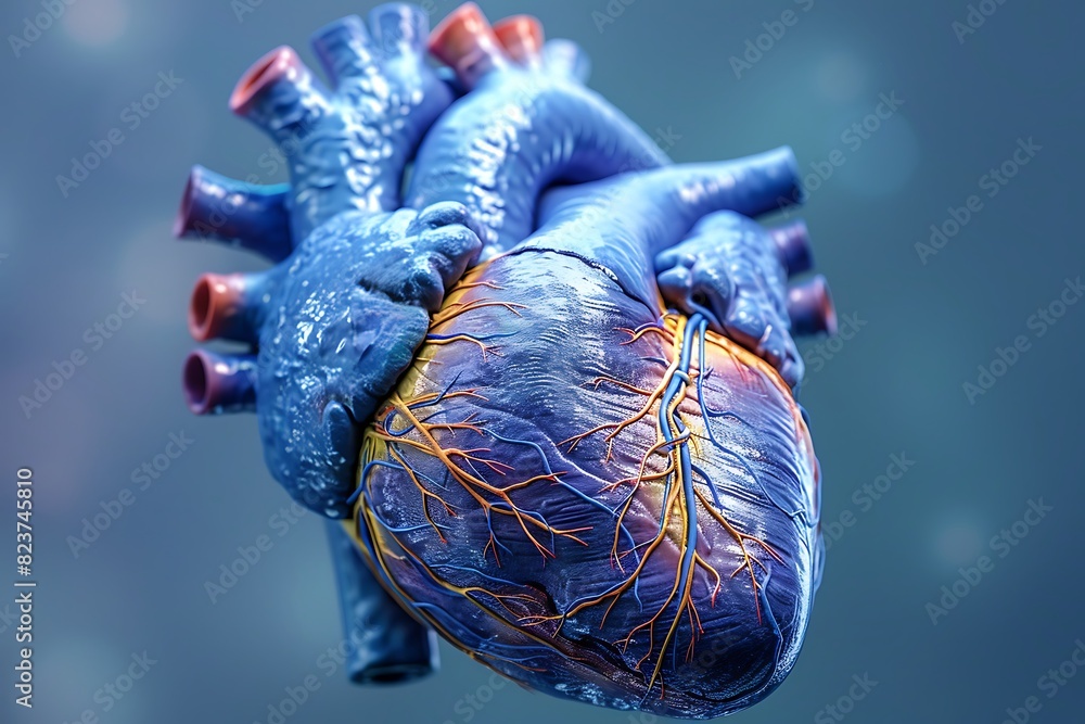 Detailed cardiology diagram of heart valves including mitral tricuspid ...