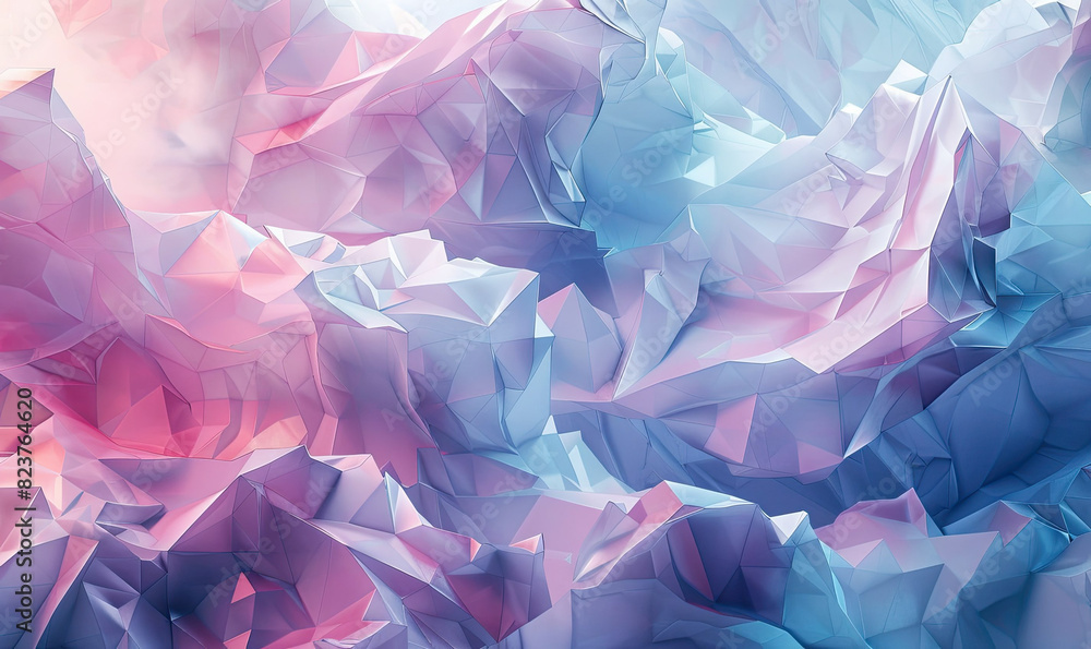 Background with a 3D polygonal twist, where abstract forms seem to pop ...