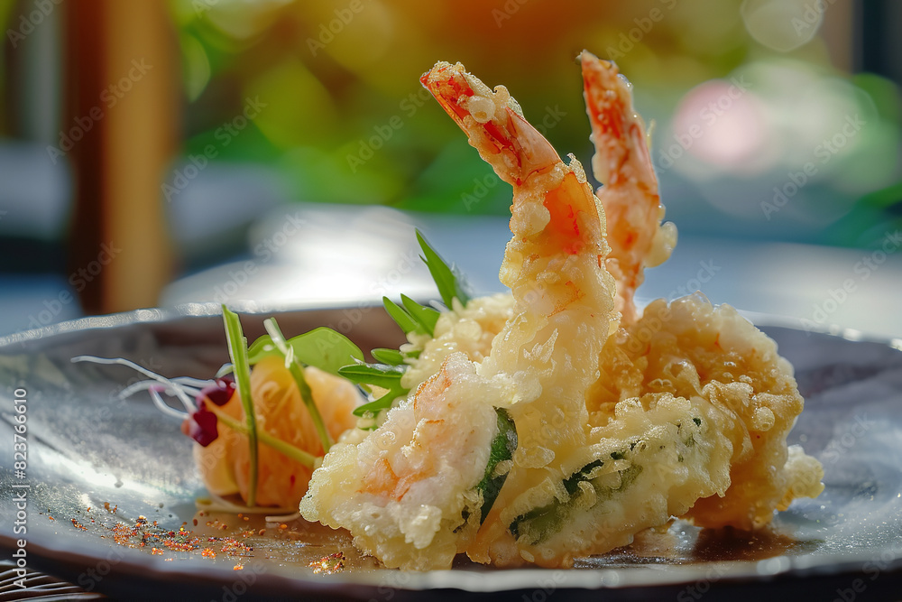 Crispy and Light Japanese Tempura with Golden Textures Stock Photo ...