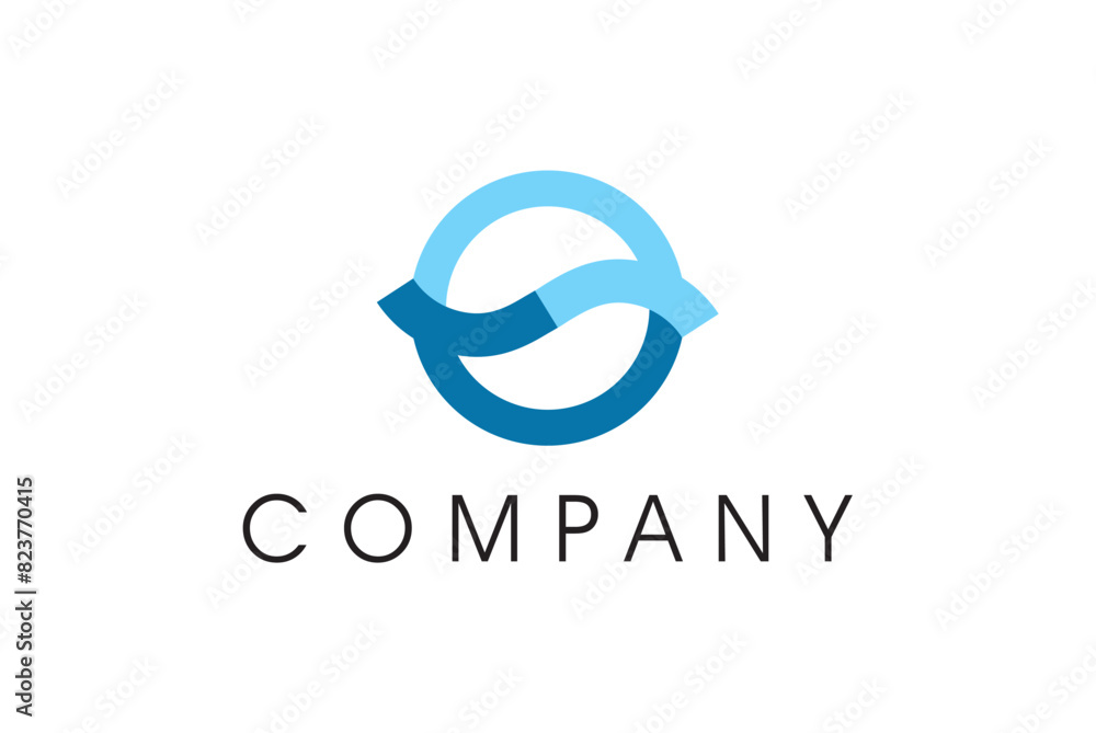 Circle logo connection communication logo design and business name ...