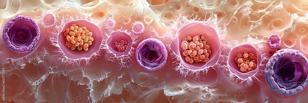 Histology of pancreatic tissue showing islets of Langerhans acinar ...