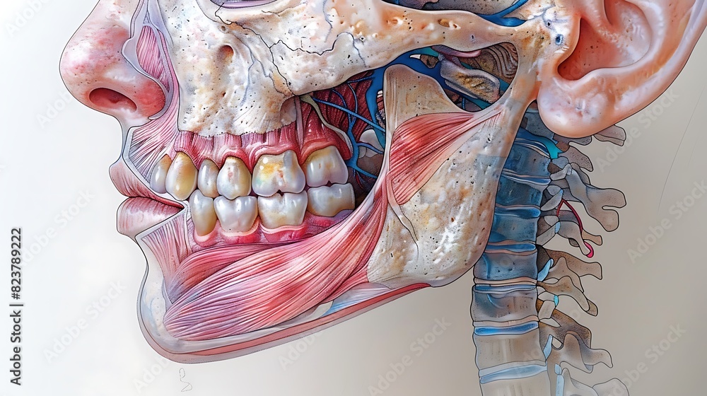 Otolaryngology illustration of anatomy of the tonsils and adenoids ...