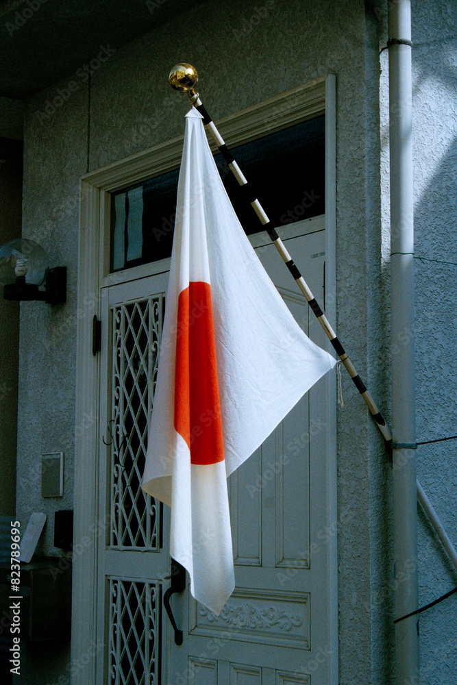 Analog picture of a Japanese flag Stock Photo | Adobe Stock