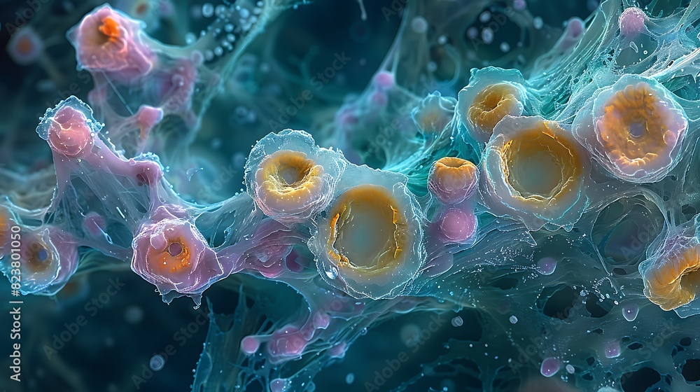 Pathology illustration of cancer cells showing differences between ...